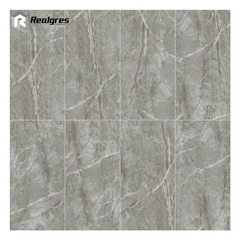 Large Format Grey Marble Porcelain Floor Tile | Realgres